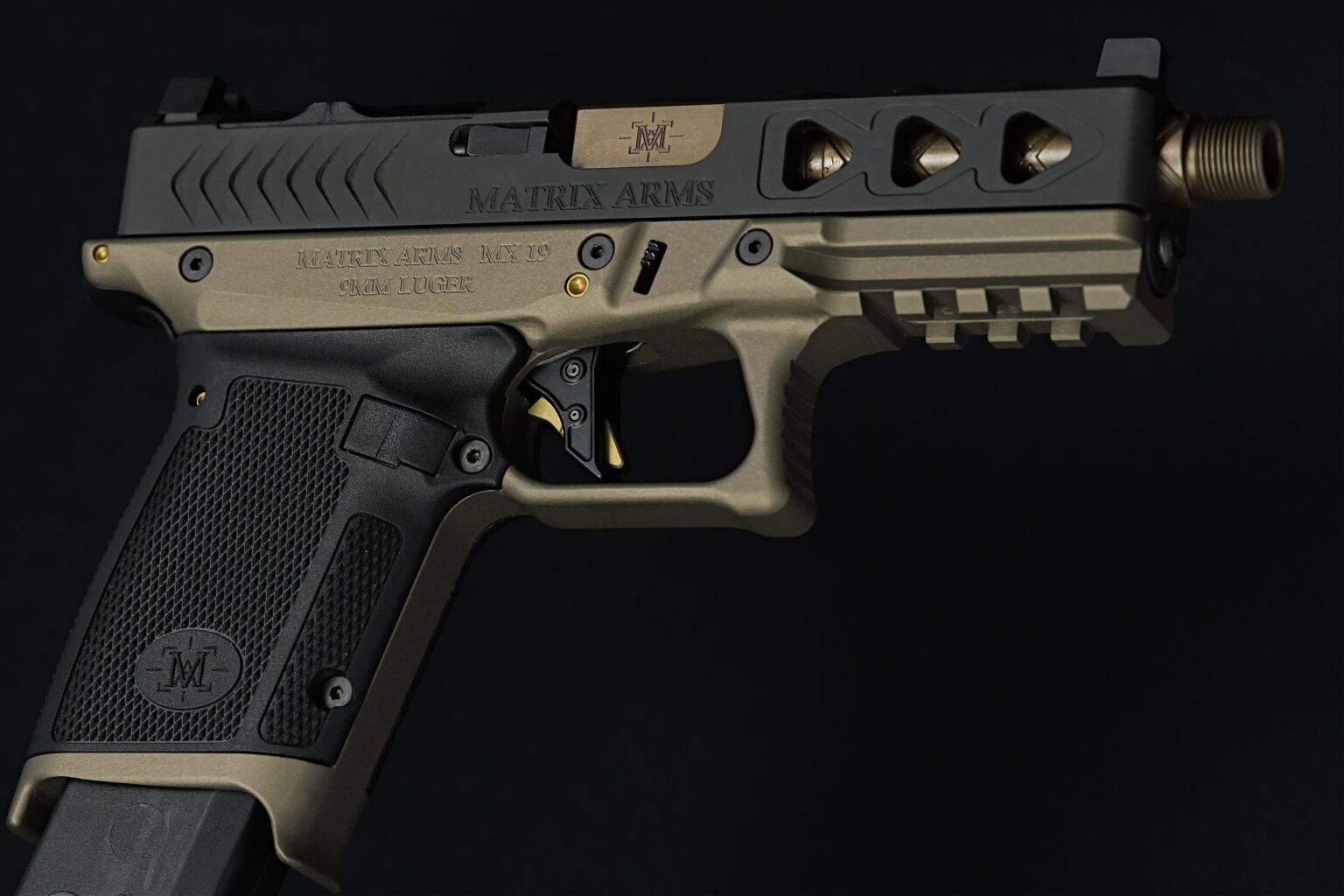 MX19 Elite handgun w/ 3lb competition trigger (Gold Frame/Freedom ...