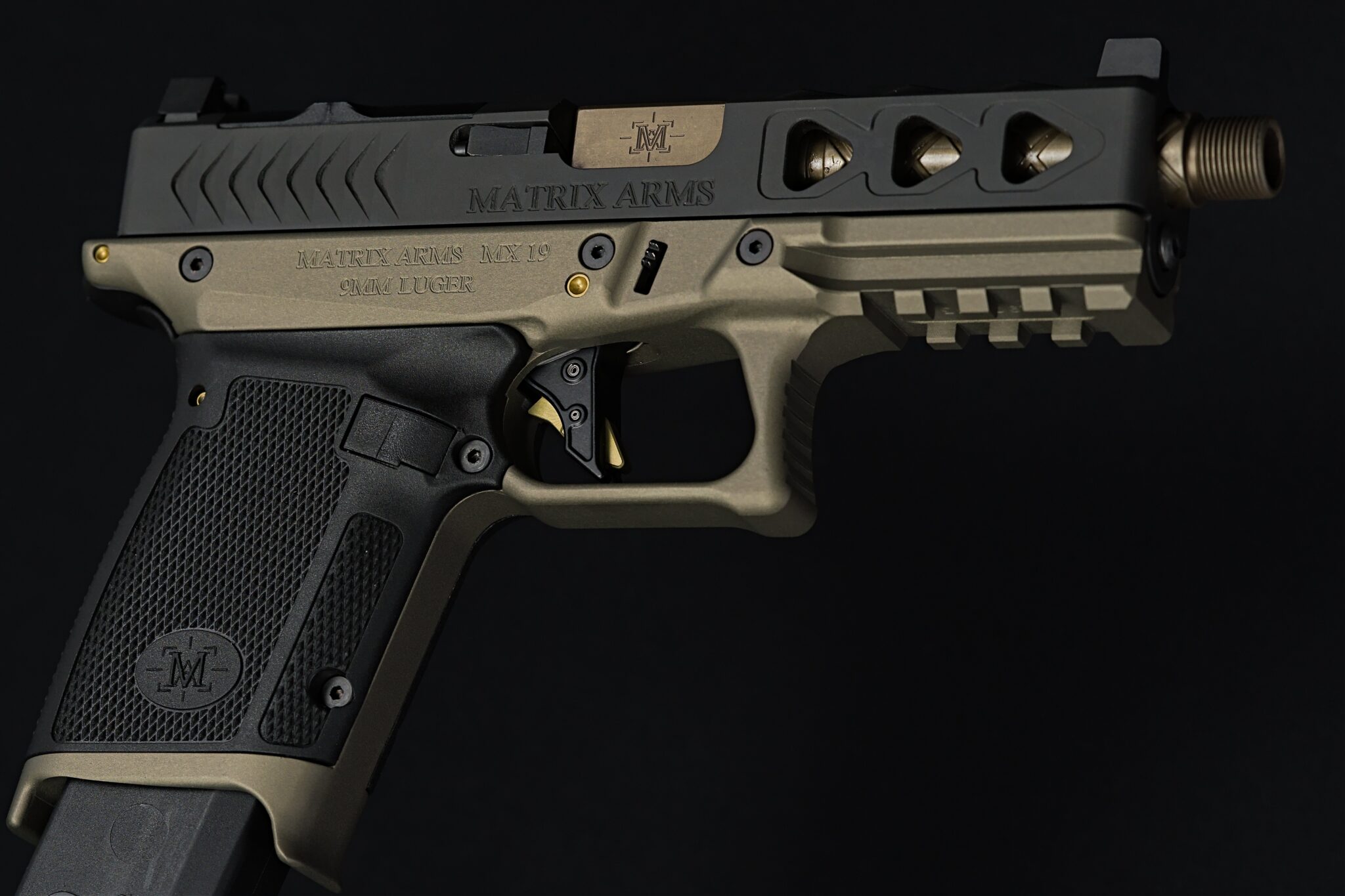 MX19 Elite handgun w/ 3lb competition trigger (Gold Frame/Freedom ...