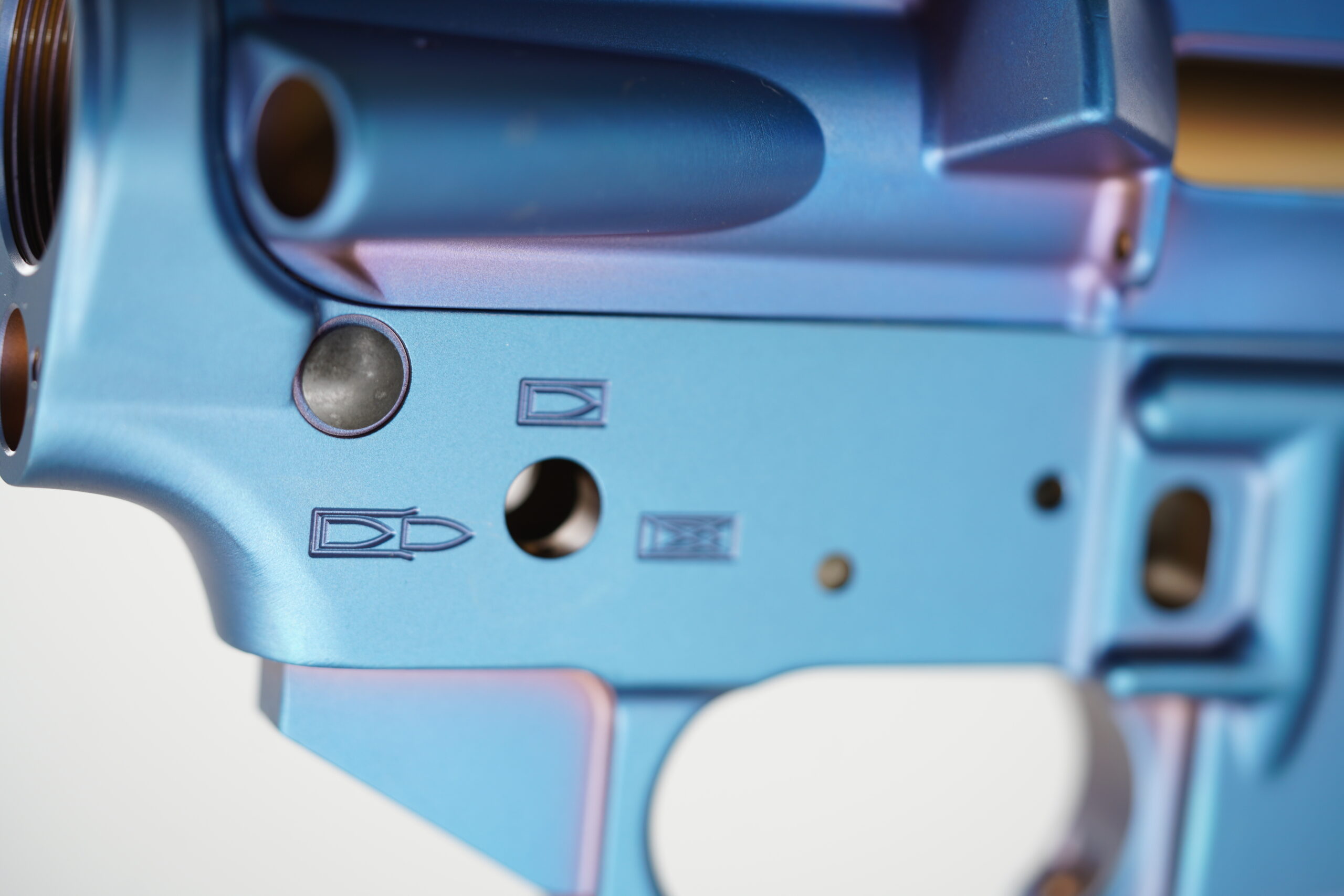 5.56 Stripped Upper/Lower Set in "BLUE DLC" (Diamond-like carbon ...